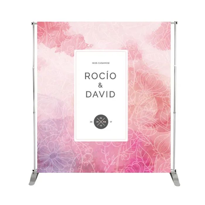 Comprar Photocall boda con estructura de aluminio urgente